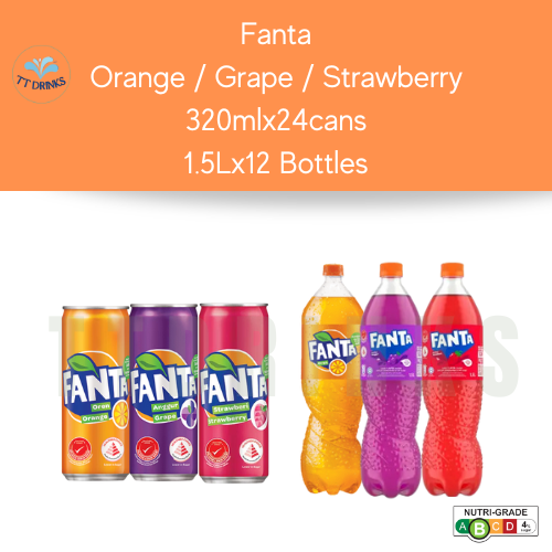 Fanta Orange / Fanta Grape / Fanta Strawberry : Fanta Can 24cans x 320ml Fanta Bottle 1 ...