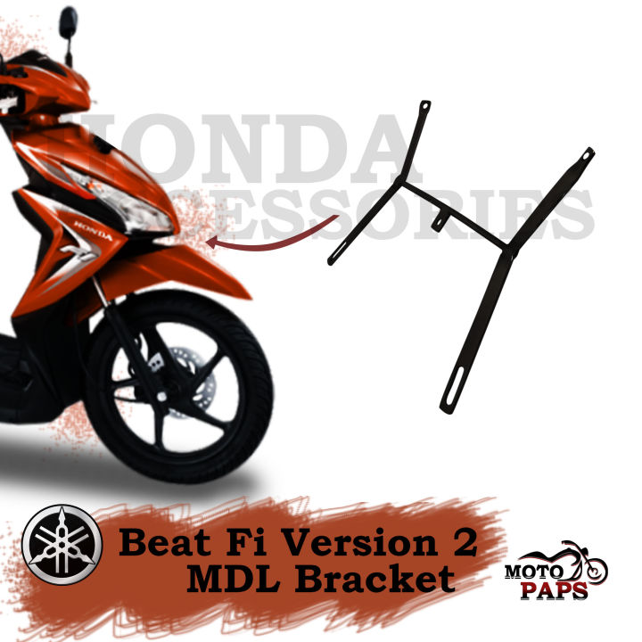 Honda Beat v2 MDL Bracket Solid Stainless (v2 Fi) / Beat v2 Fi Bracket ...