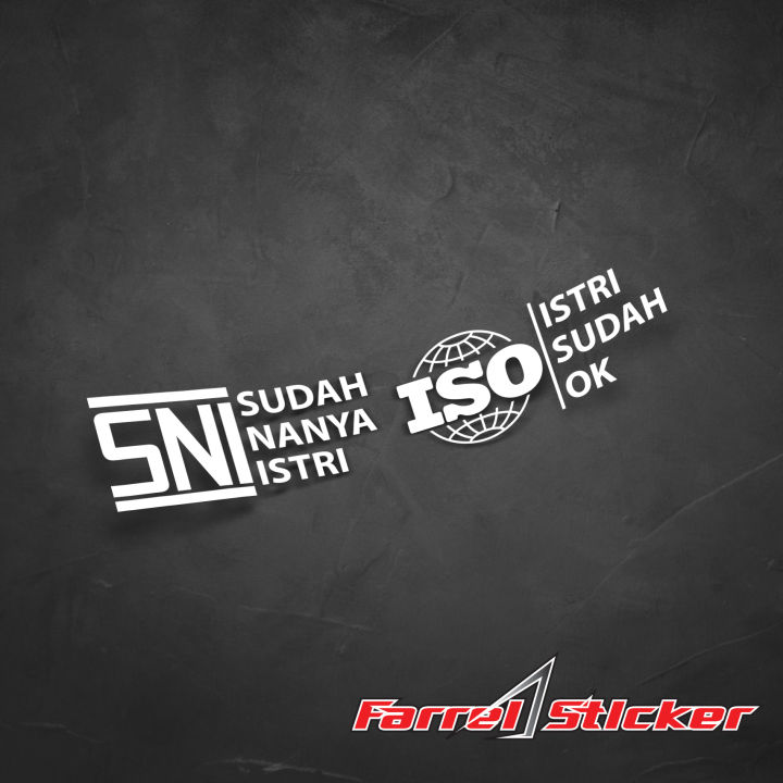 Stiker SNI sudah tanya istri sticker ISO | Lazada Indonesia