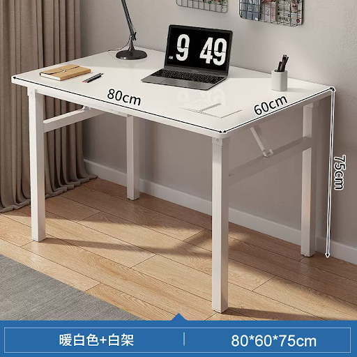 TheOne 80cm / 100cm Folding Table Black / White With 30mm Square Foot ...