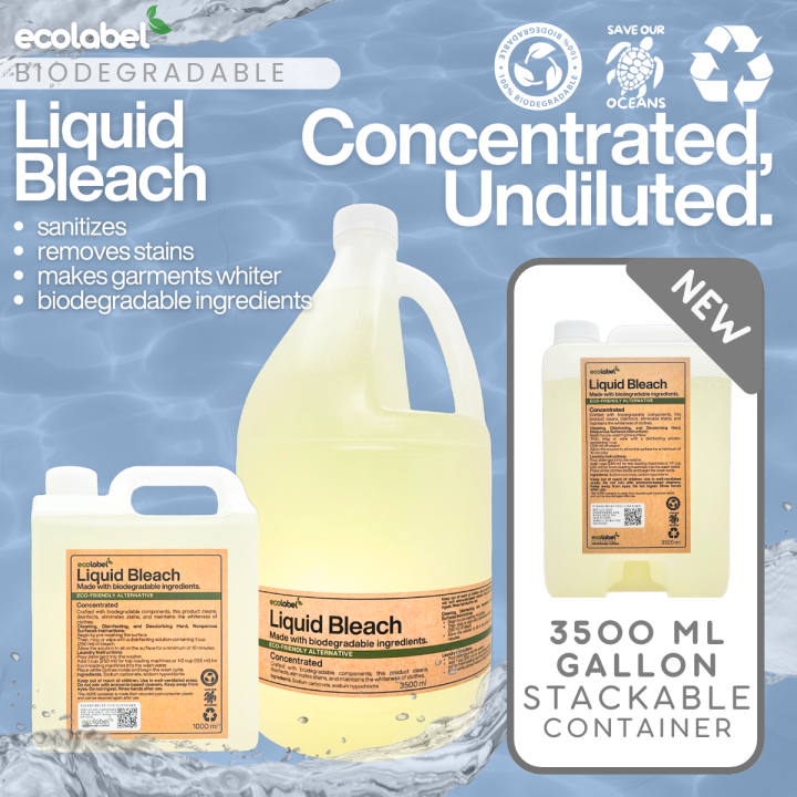 Eco-friendly Concentrated and Undiluted Liquid Bleach 100% ...