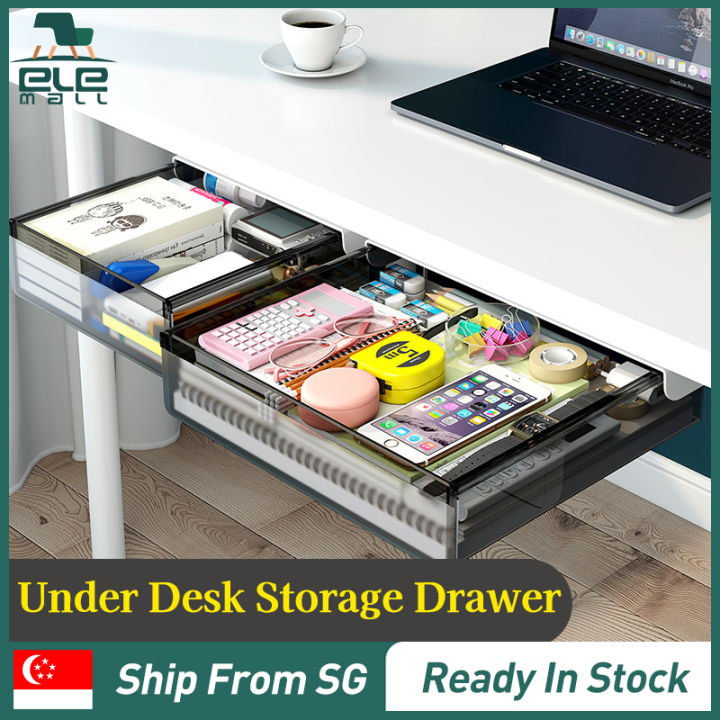 Under Desk Drawer | Shelf Sliding Drawer | Storage Drawer Table with ...
