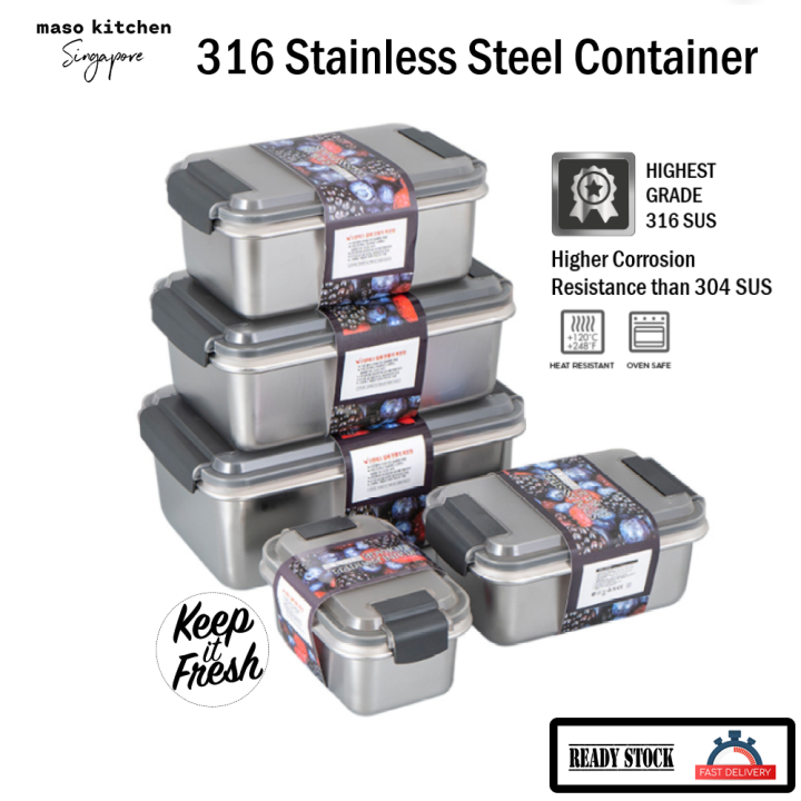 316 Stainless Steel Food Storage Container - Anti-Bacterial Medical ...
