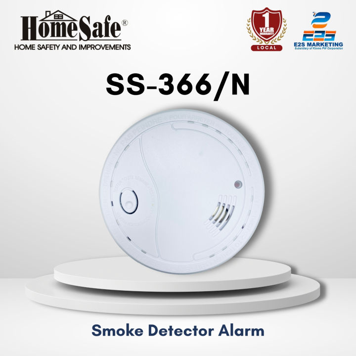HomeSafe SS-366/N General Purpose Smoke Detector Alarm Fire Alarm System (White) | Lazada PH