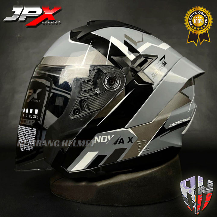 HELM JPX NOVA X V.2 HALF FACE - DOUBLE VISOR N4 VERO | Lazada Indonesia