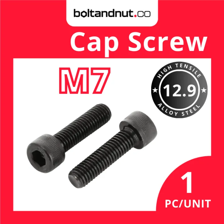 M7 Hex Socket Cap Screw DIN912 | Alloy Steel Grade 12.9 | Black Oxide ...