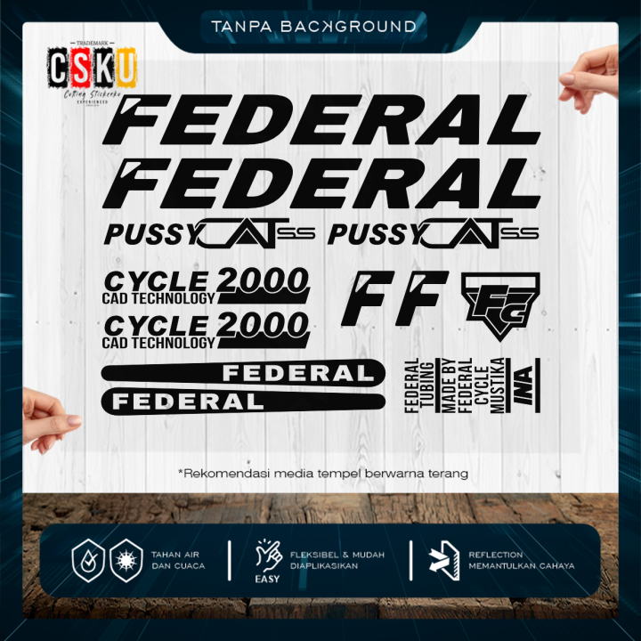 Cutting Stiker Federal Pussy Cat SS - Stiker Set Variasi Sepeda MTB ...