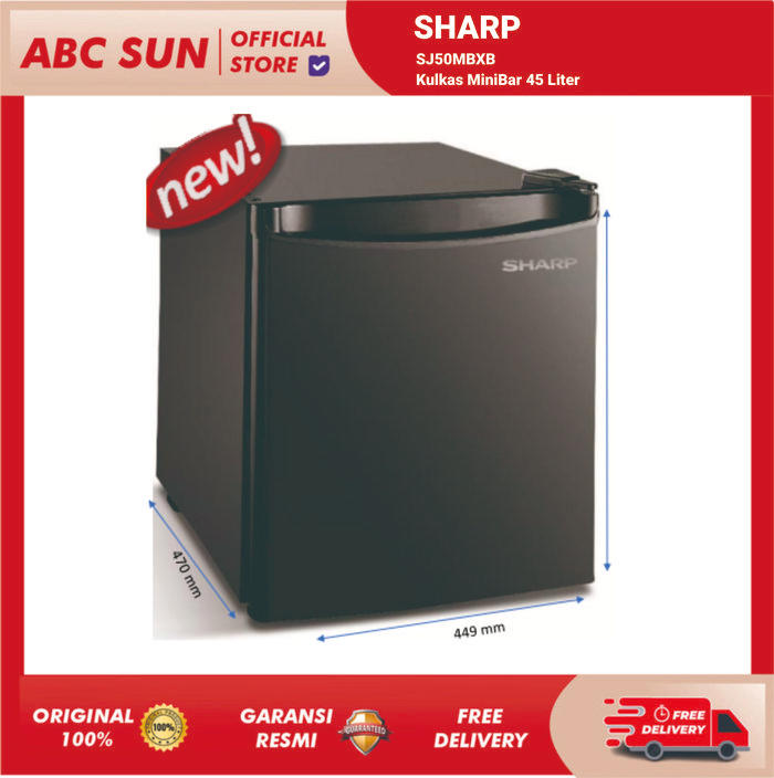 SHARP SJ50MBXW Kulkas Mini Bar 45 Liter | Lazada Indonesia