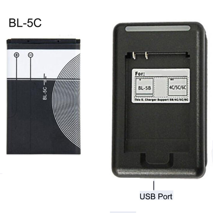 BL-5C Replacement Batteries Original USB Charger For Nokia Mobile Phone Li-ion 3.7V BL5C ...