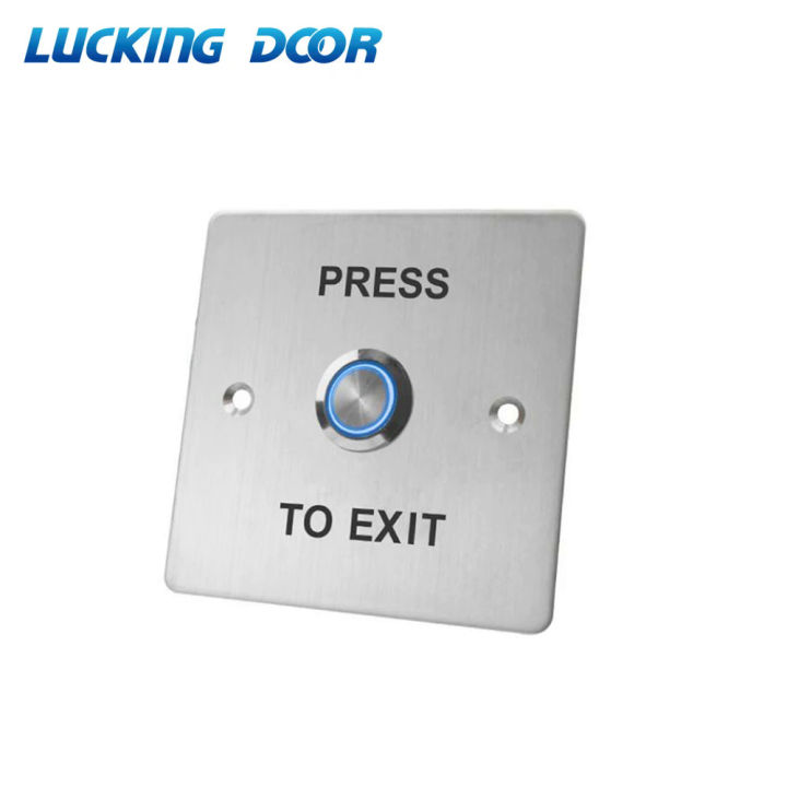 NC NO COM LED stainless steel Backlight Exit Button Door access control system kit For By Lock ...