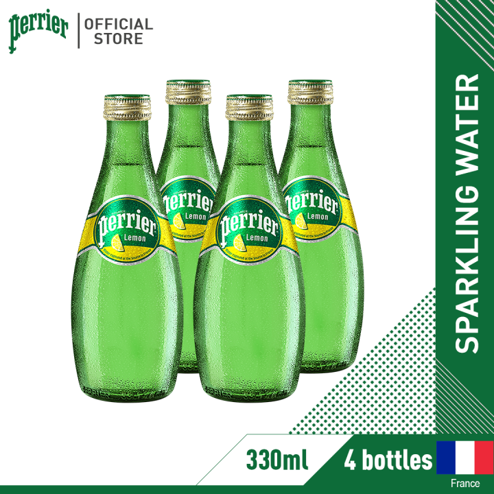 Perrier Sparkling Natural Mineral Water Lemon Bottle 330ml Pack of 4 | Lazada PH