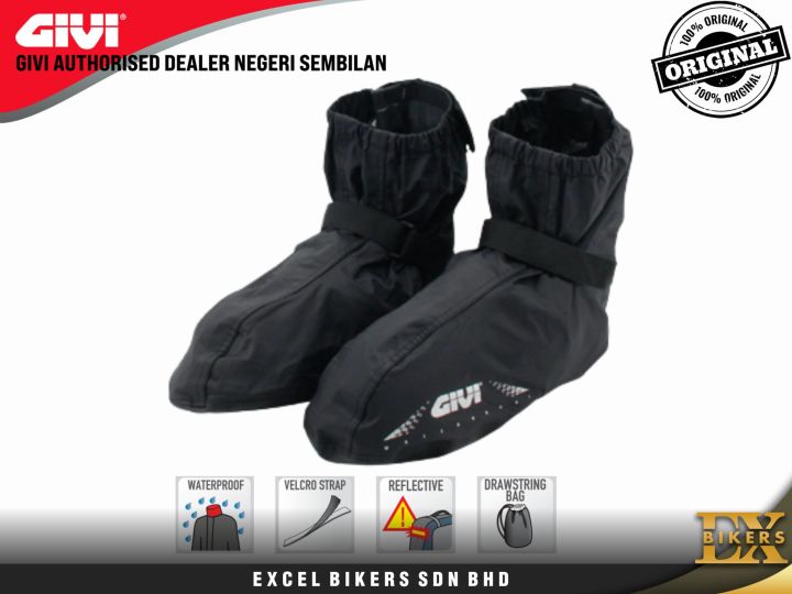 GIVI SC02 WATERPROOF SHOE COVER SHORT 02 BLACK/SHOE COVER/WATERPROOF COVER/WATER RESISTANT SHOE ...