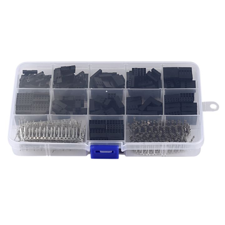 620Pcs Dupont Connector 2.54mm, Dupont Cable Jumper Wire Pin Header Housing Kit, Male Crimp Pins ...