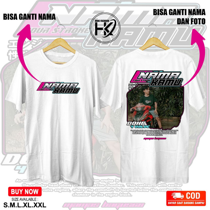 SEHARI JADI ! Baju Kaos Custom Depan Belakang Bebas Pakai Foto Logo Dan ...