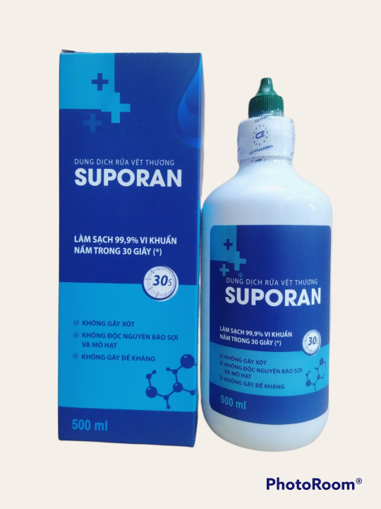 SUPORAN chai 500ml Dung dịch rửa vết thương không xót, sạch vi khuẩn ...