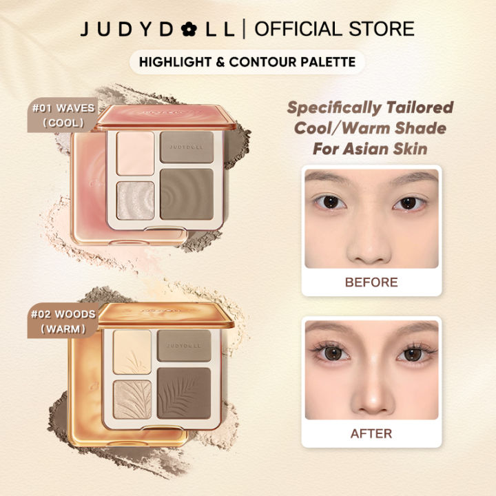Judydoll Highlight & Contour Palette Face Contouring Highlighter ...