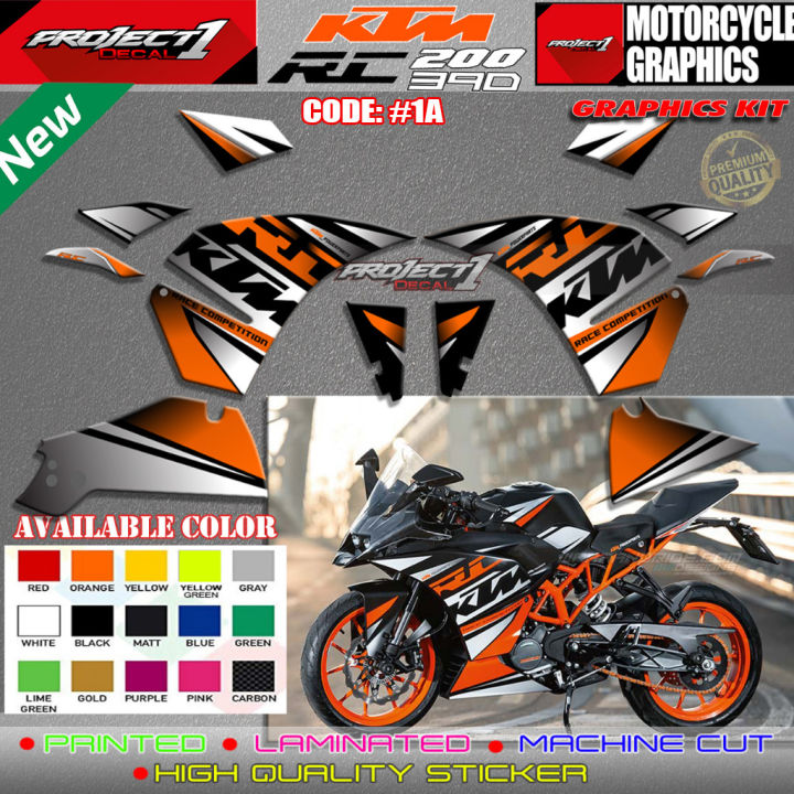 KTM RC 200/390 full decal graphics kit | Lazada PH