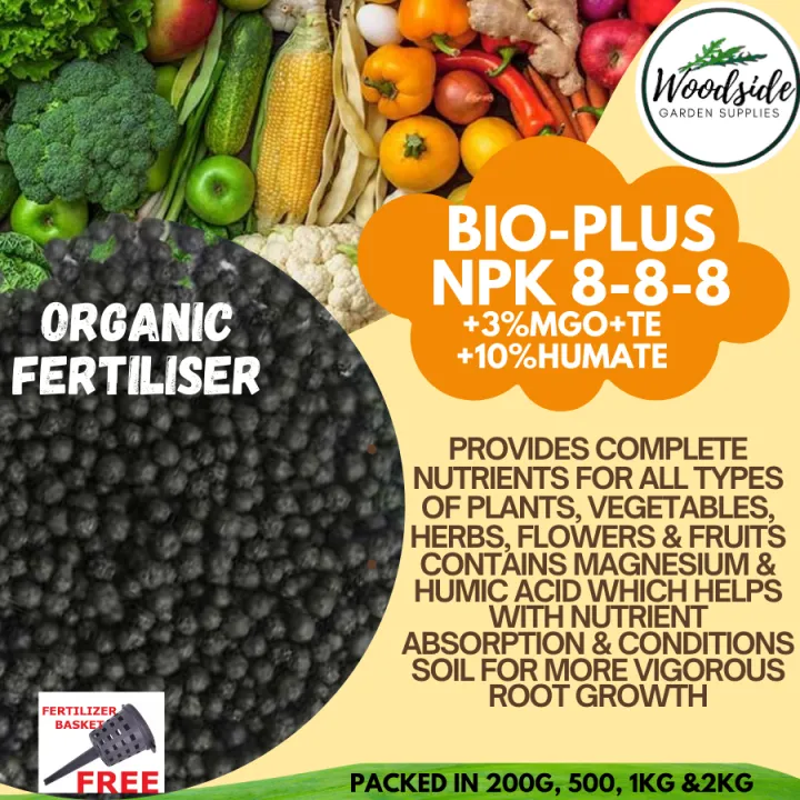 Bio-Plus Organic NPK 8-8-8/NPK 888 Humate Plus Fertiliser/Fertilizer ...
