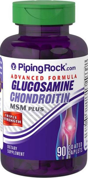 Piping Rock Triple Strength Glucosamine Chondroitin and MSM 60 Tablets ...