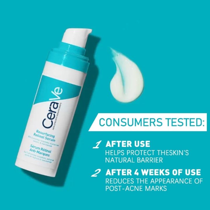 CeraVe Resurfacing Retinol Serum for Post-Acne Marks Skin Texture Pore ... CeraVe Resurfacing Retinol Serum for Post-Acne Marks Skin Texture Pore ...