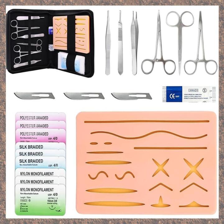 Medical Student - Silicone Suture Pads 17 Pre-Cut WoundSuture Tools ...