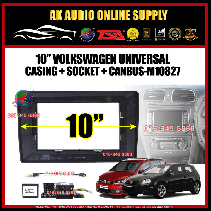 Volkswagen VW Universal Android player 10" inch Casing + Socket With ...