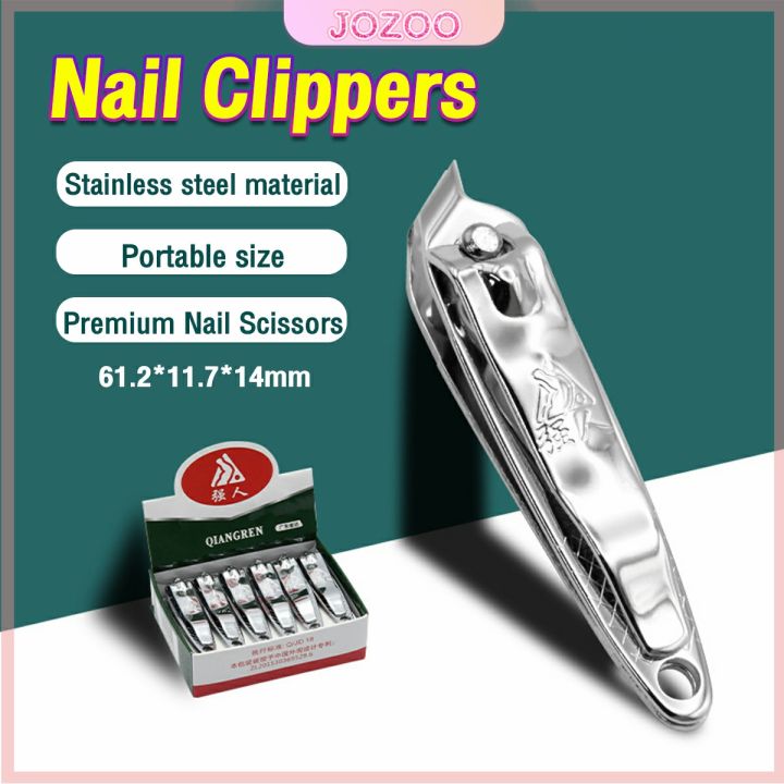 Jozoo Silver Slant Edge Finger Nail Clippers Pedicure Manicure Trimmer ...