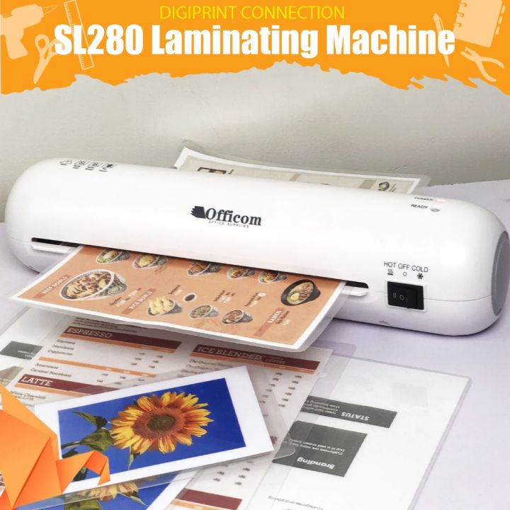 SL280 Laminator A4 Size HOT/COLD Laminating Machine FREE 10 SHEETS LAM ...