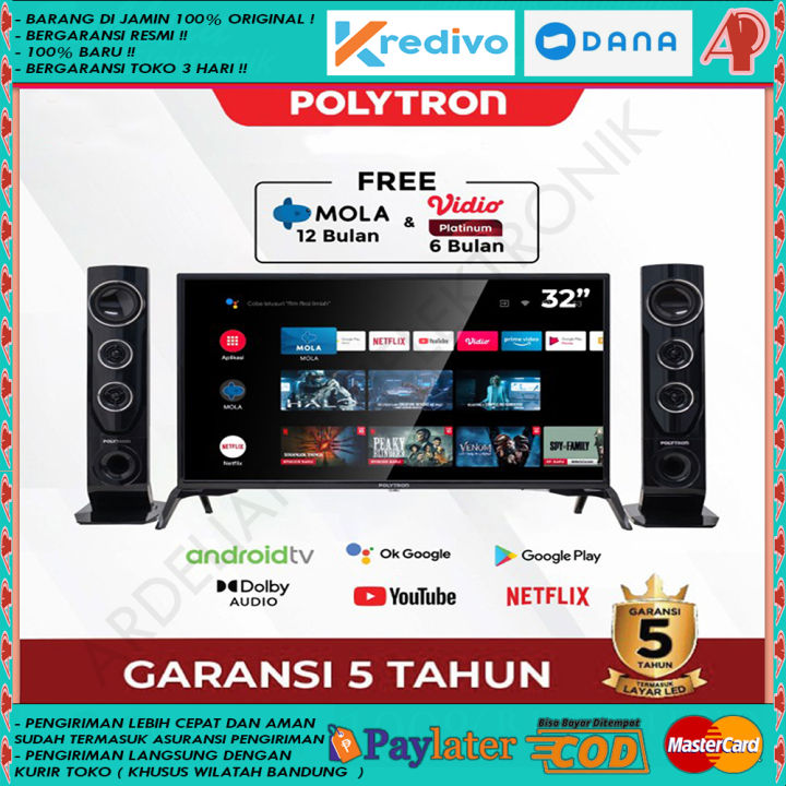 POLYTRON Smart Android Digital TV 32 inch Soundbar PLD 32TAG9855 ...