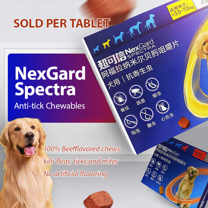 Nexgard Spectra 1Tablet Anti Tick, Flea, Mange and Deworming Chewables ...