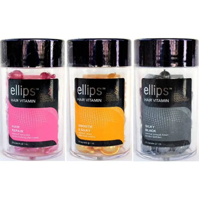 Ellips Hair Vitamin (Pro Keratin Complex) Kemasan Botol Jar 50 kapsul 1 ...