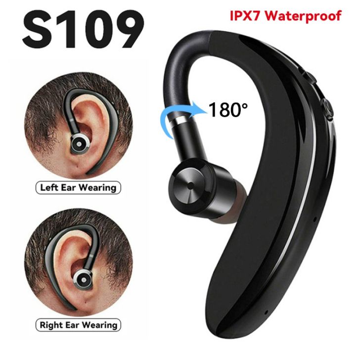 S109 Wireless Bluetooth Earphones Single Ear Hook Business Stereo ...