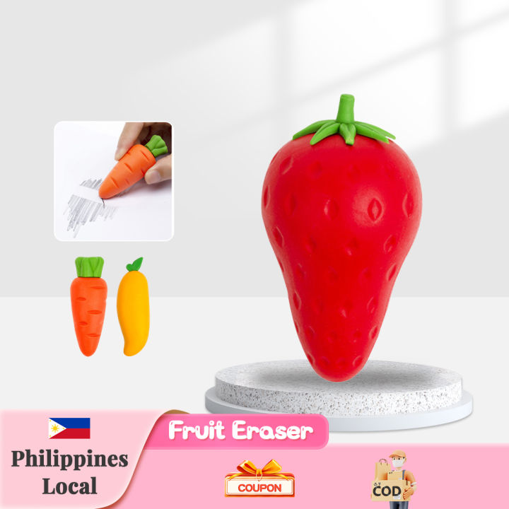 Halobaby 3D Modeling Fruit Eraser Cute Stationery Creative Oversized ...