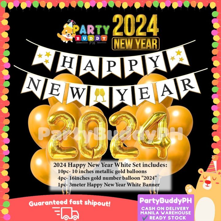 15pcs Happy New Year Balloon Set sold by Partybuddyph | Lazada PH
