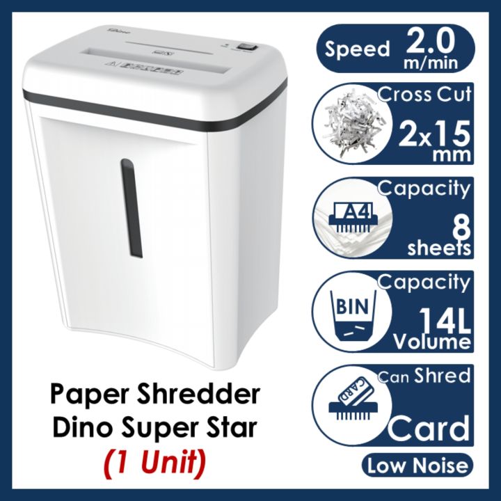Paper Shredder Cross Cut with Brand : Dino - Model: Superstar / Deluxe ...