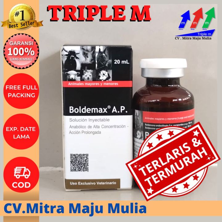 BOLDEMAX AP 20 ml Triple M - Obat Penggemuk Sapi Kambing Kuda Anjing ...