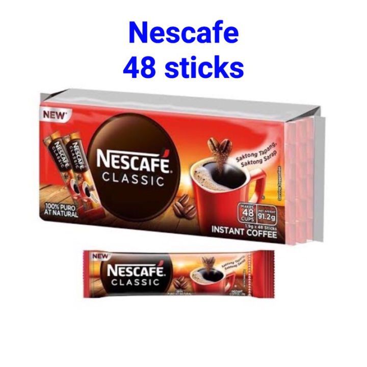Nescafe Classic Instant Coffee Sticks 2g (pack of 48 sticks) | Lazada PH