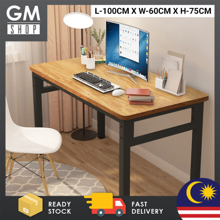 GMshop 100cm Computer Table Minimalist Design Large Ergonomic Student ...