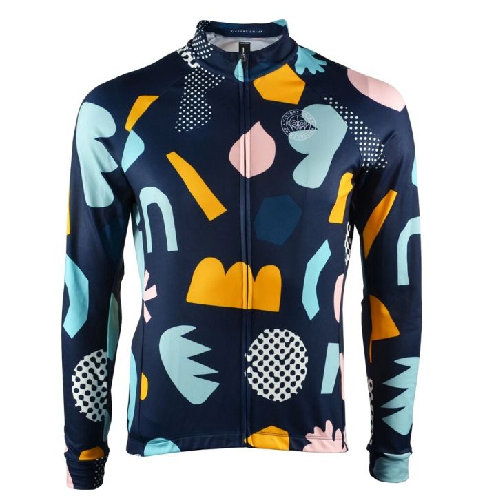 Race Slim Fit Cycling Jersey Men Long Sleeve Bike Riding Wear Team ...