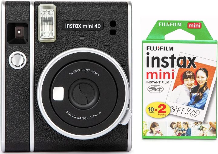 Fujifilm Instax Mini 40 Classic Vintage Retro Instant Camera With 20 ...