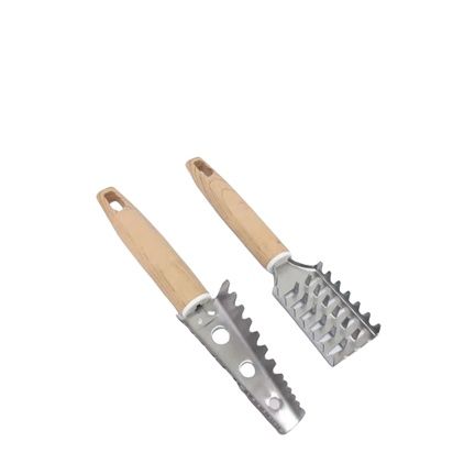 WOOD GRAIN FISH SCALER Wood Handle, | Lazada PH