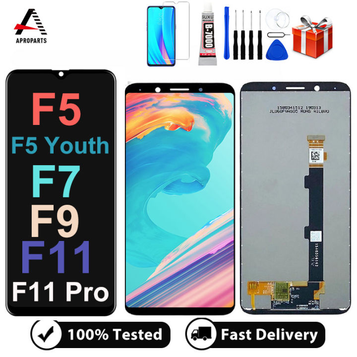100% Tested LCD For OPPO F5 F5 Youth F7 F9 F11 F11 Pro CPH1823 Touch ...