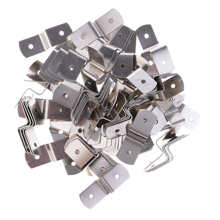 100 Pieces Meal Offset Mounting Canvas Z Clips for Photo Picture ...
