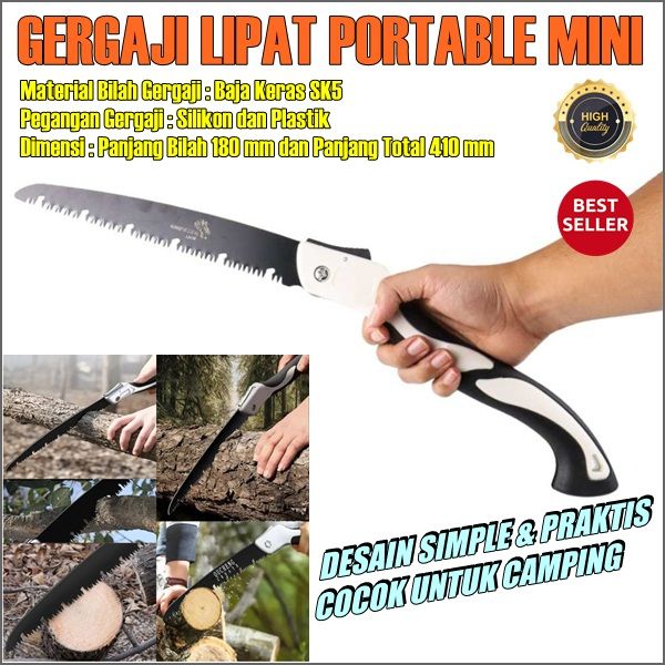 Promo gergaji lipat portable sk5 gergaji kayu dahan ranting pohon mini gergaji camping gergaji ...