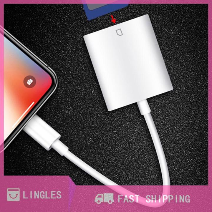 LINGLES สำหรับ iPhone Multi Card Reader สำหรับ Lightning สำหรับ SD TF ...