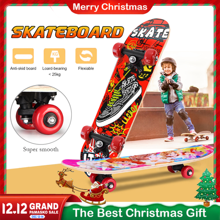 【5-12yrs】Kids Skateboard Toys Outdoor Beginner Four Wheels Child ...