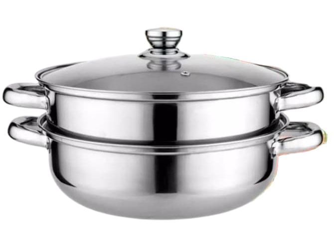 Panci Siomay - Panci kukus 2 susun stainless 28cm / Panci Kukusan ...