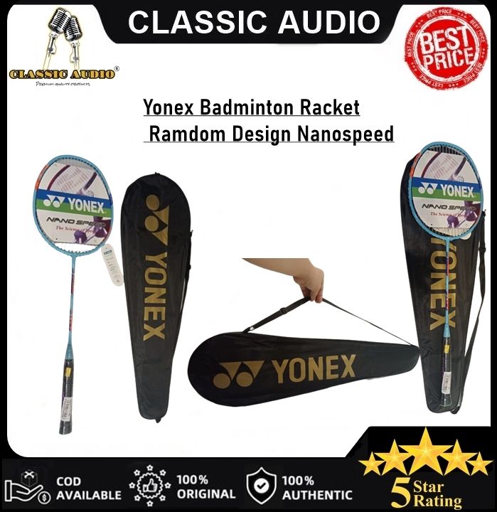 Classic Audio Yonex Badminton Racket Ramdom Design Nanospeed (Original ...