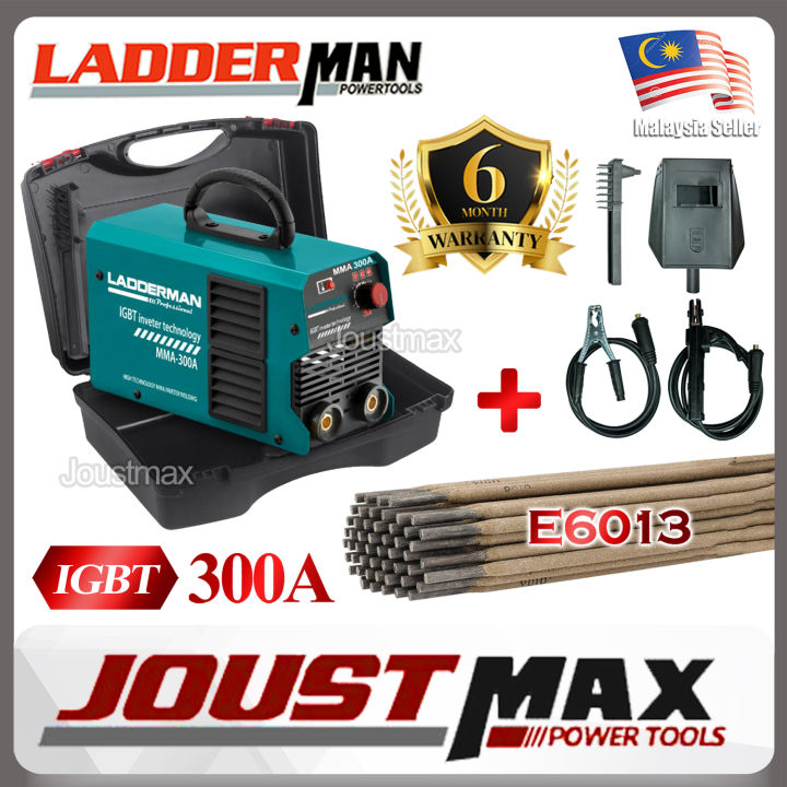 LADDERMAN MMA-300A/LT MINI INVERTER WELDING MACHINE ARC WELDING WITH E6013 WELDING ROD ...