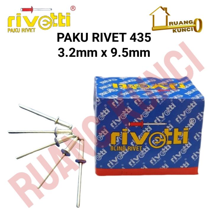 Paku Rivet RIVETTI Tipe 435 1 Kotak Isi 1000 Pcs | Lazada Indonesia